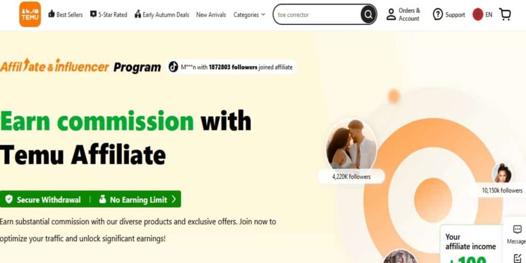 Temu Affiliate Program: How to Join Guide